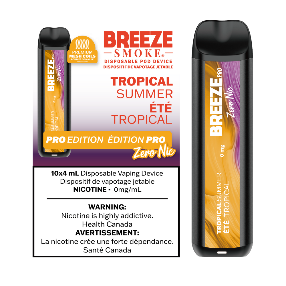 Breeze Pro Zero Nic - Tropical Summer - Canada | Majestic Vapes